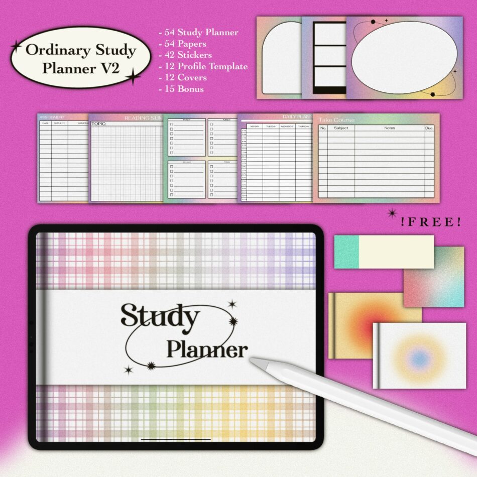 สมุดจดคำศัพท์ดิจิตอลสุดน่ารัก | Vocabulary List Digital Book Template – BEARTOR
