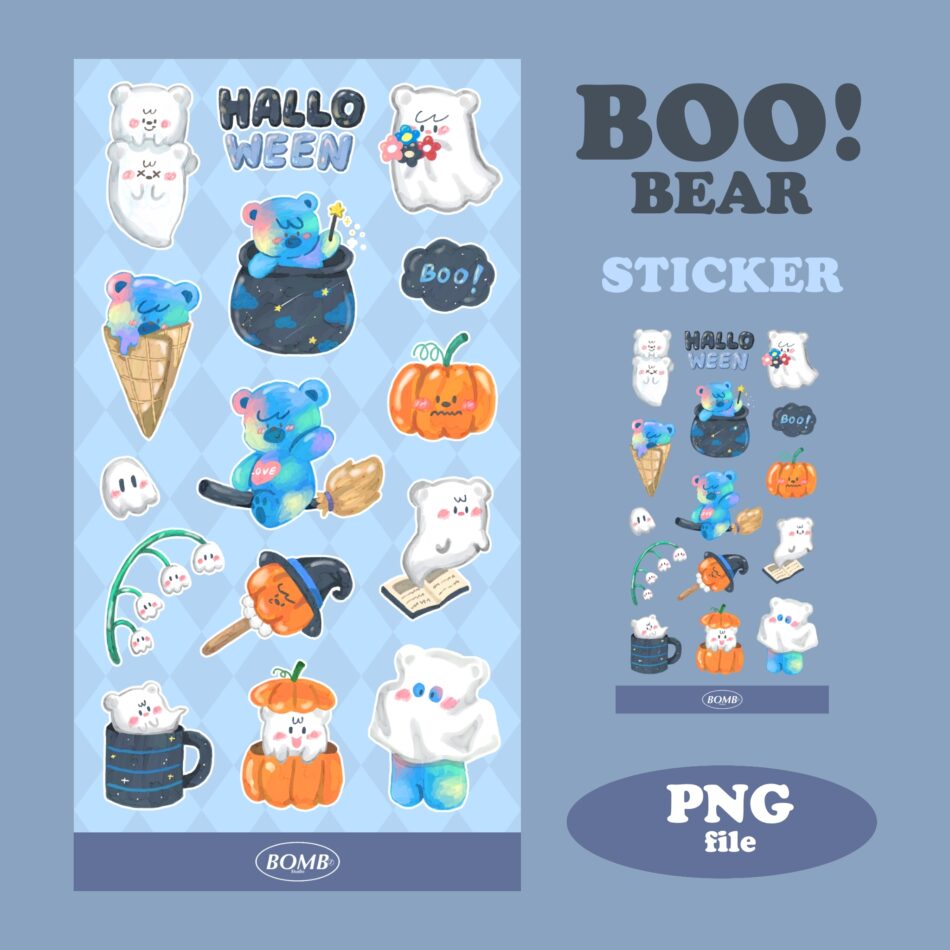 Sticker Boo Bear – BEARTOR