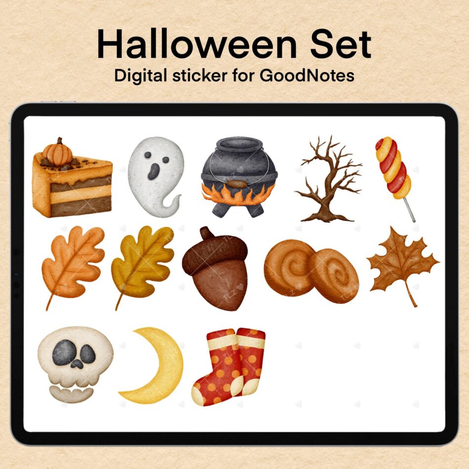 Halloween digital sticker set – BEARTOR