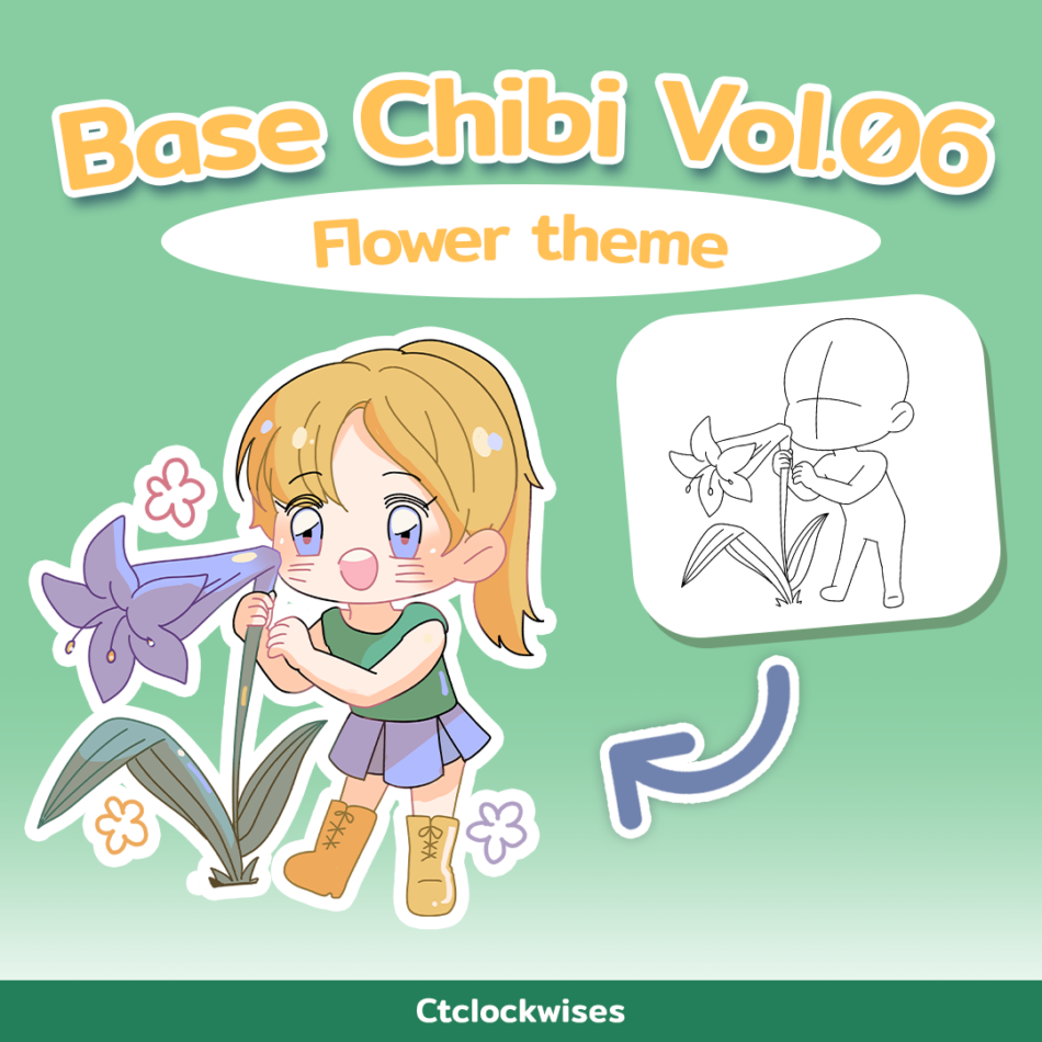 เบสวาดภาพ Chibi Vol06 Flower Theme” Beartor