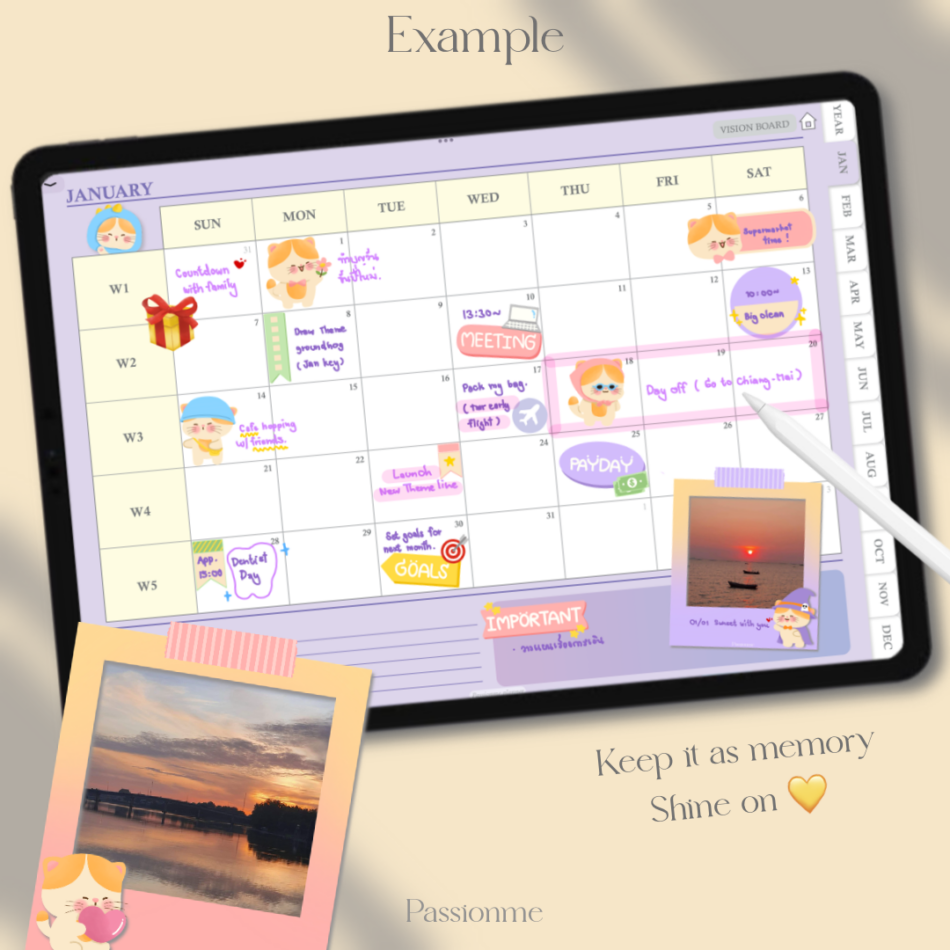 Passionme | 2024 Digital planner – BEARTOR