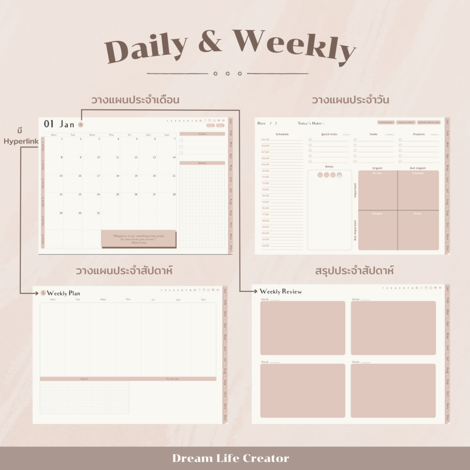 2024 Digital Planner Dream life Creator – BEARTOR