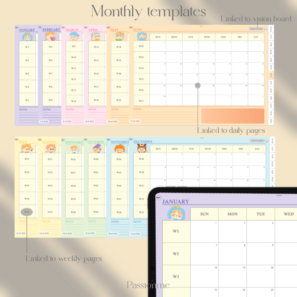 Passionme | 2024 Digital planner – BEARTOR