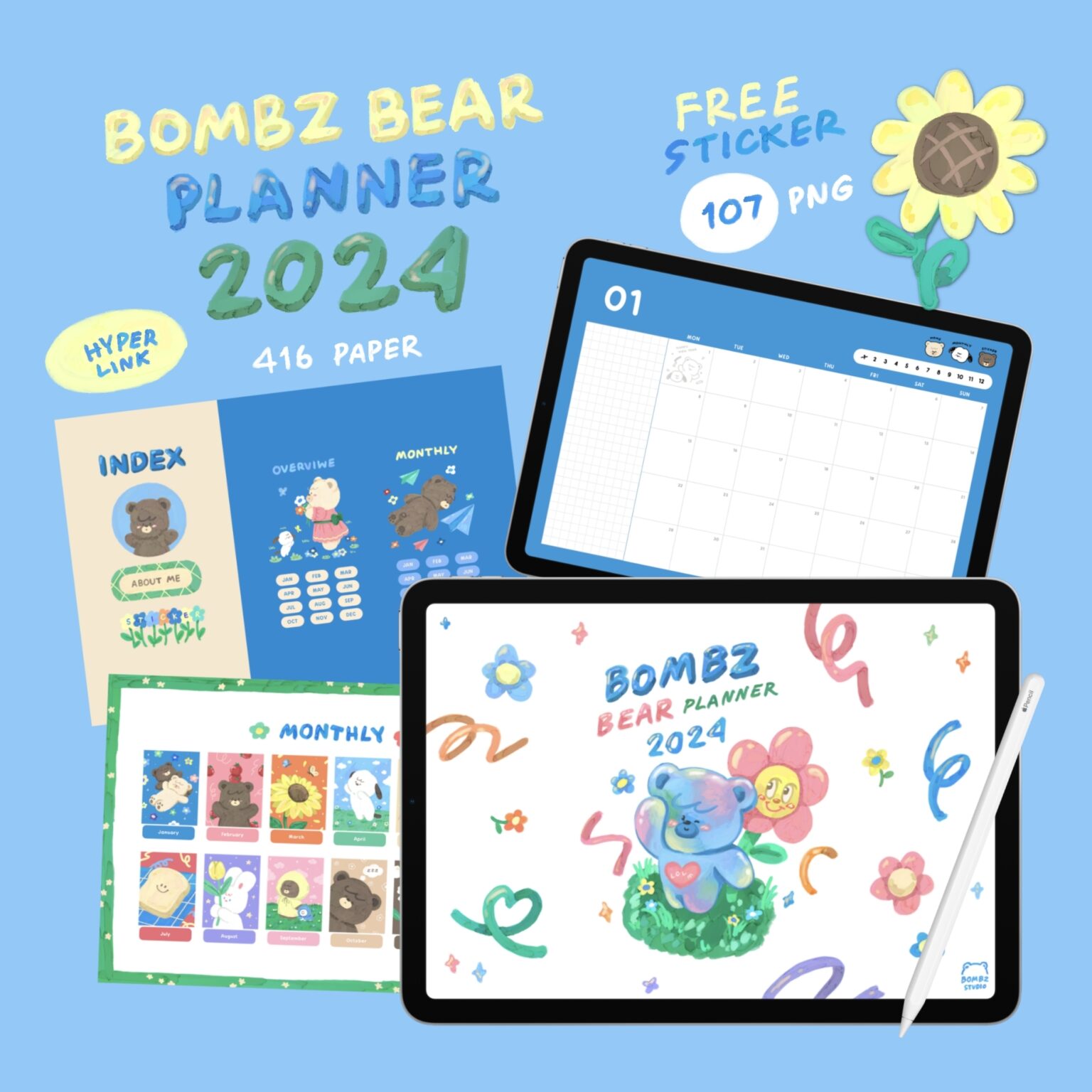 Planner Bombz bear 2024 – BEARTOR